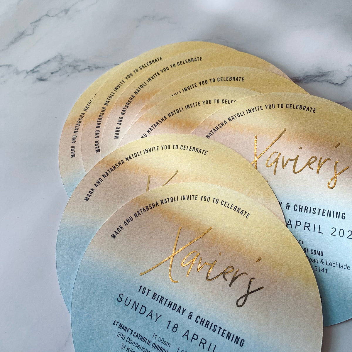 Xavier's Christening Invitations – PaperJamStudio